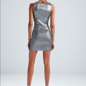 Zara | Dresses | Zara Silver Shiny Mini Dress | Poshmark